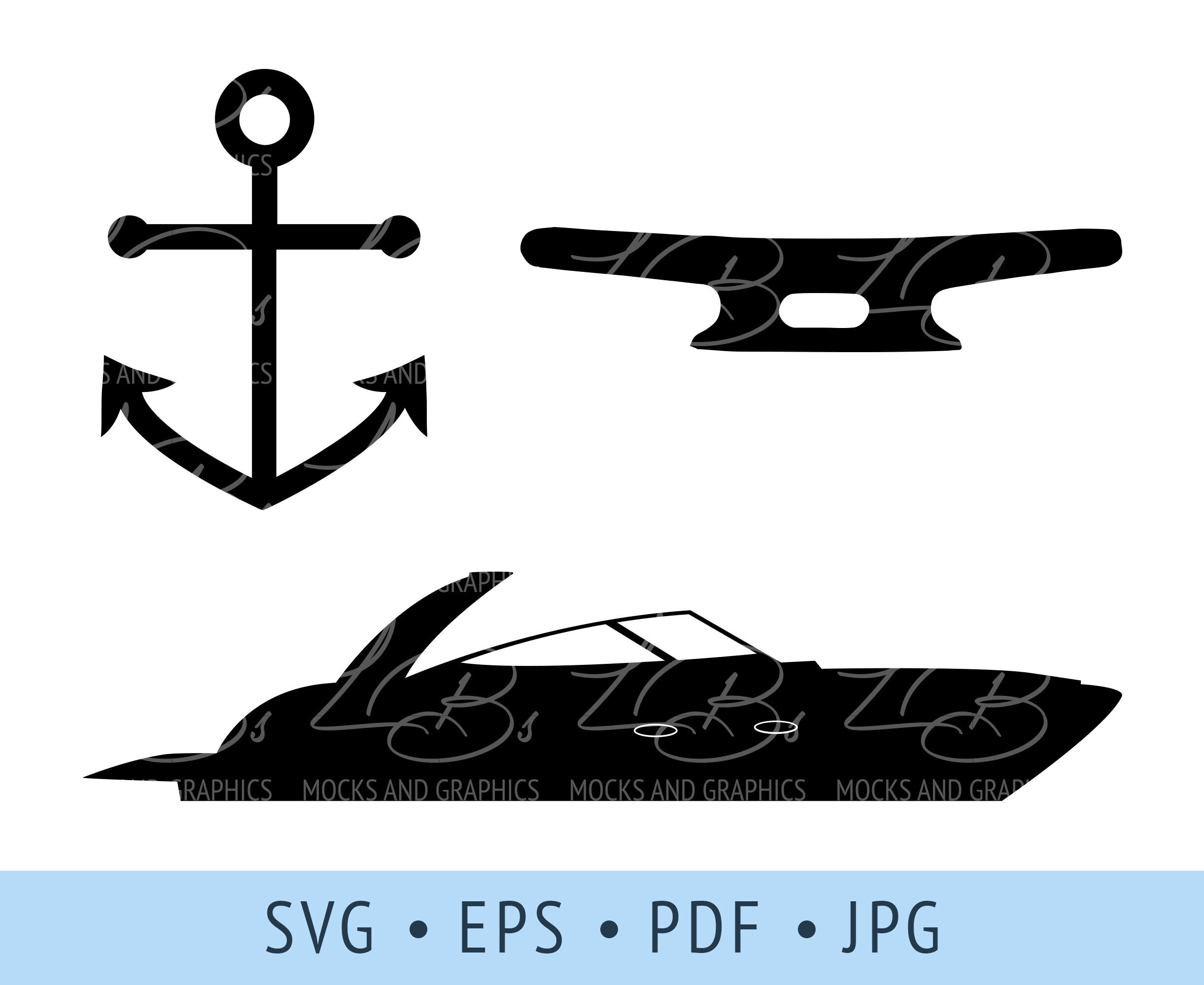 Nautical SVG Bundle, Boat, Anchor, Nautical Cleat - Etsy
