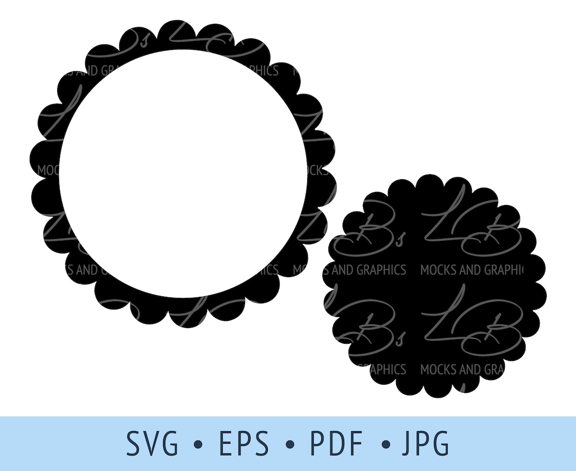 Scallop Circle SVG Scalloped Edge Circle Vector - Etsy