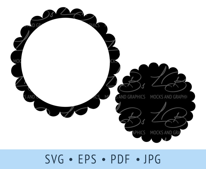 Scallop Circle SVG Scalloped Edge Circle Vector - Etsy