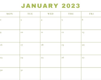 2023 Calendar Template 100% Editable Text and Images 2023 Calendar Pdf ...