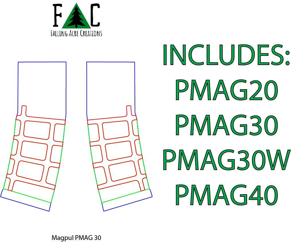 PMAG Template Outline - Lightburn Ready - for Laser Engraving and ...