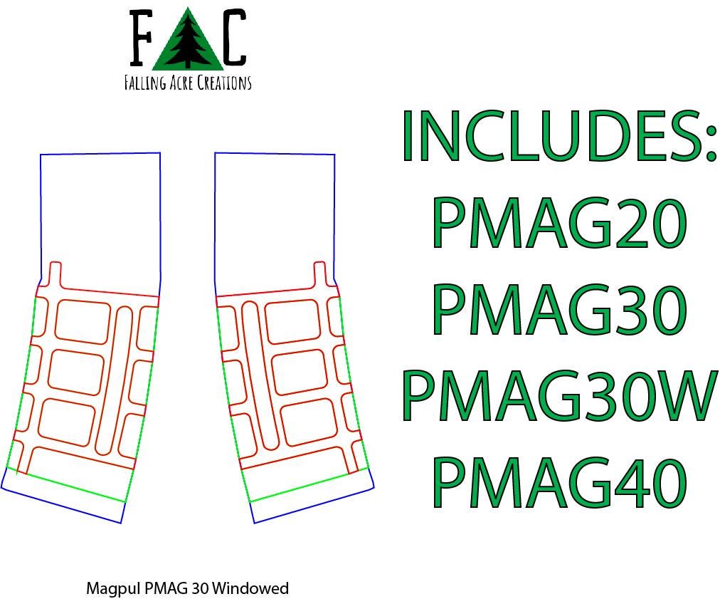 PMAG Template Outline - Lightburn Ready - for Laser Engraving and ...