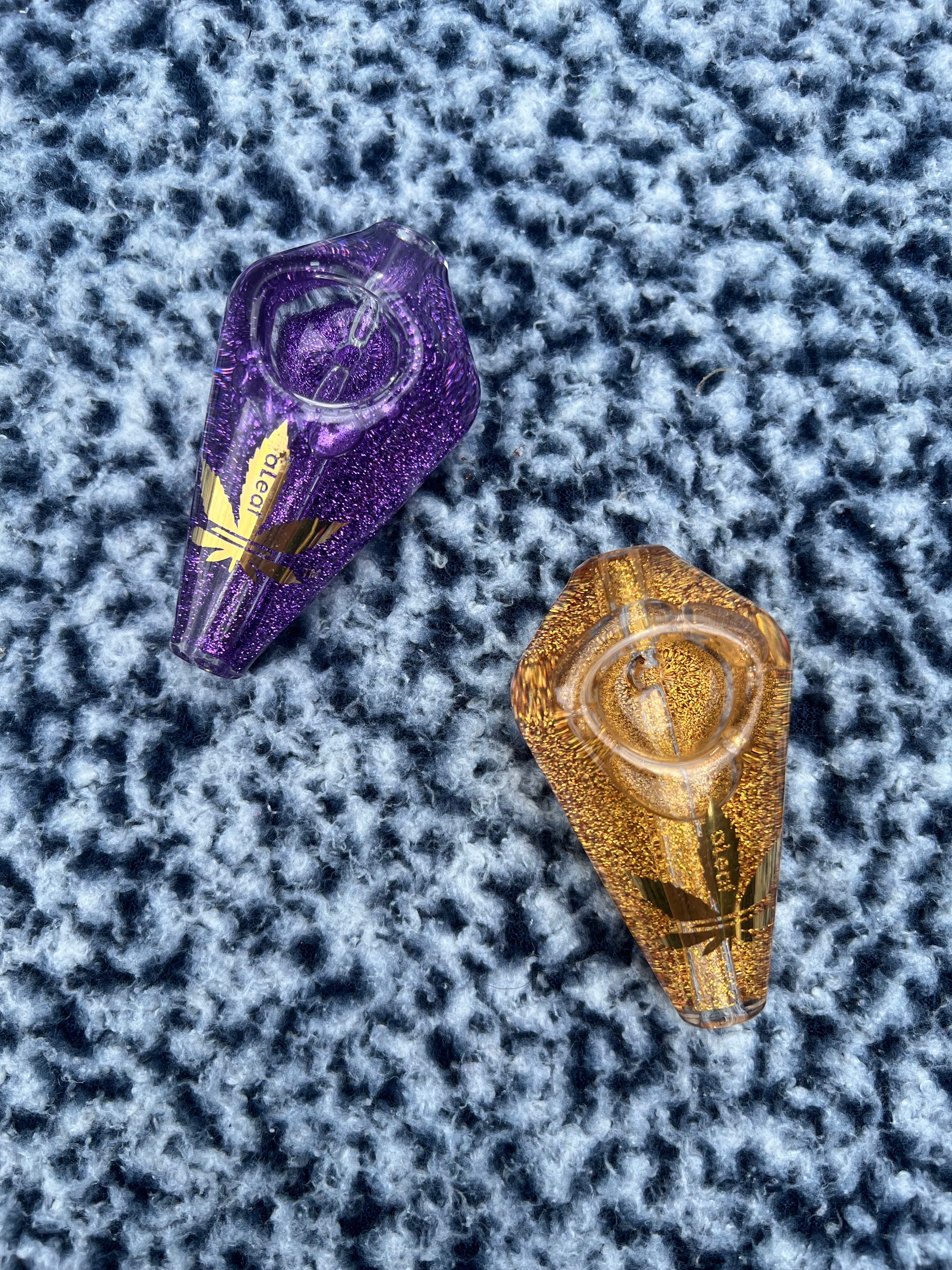 Gold and Purple Glitter Pipe - Etsy