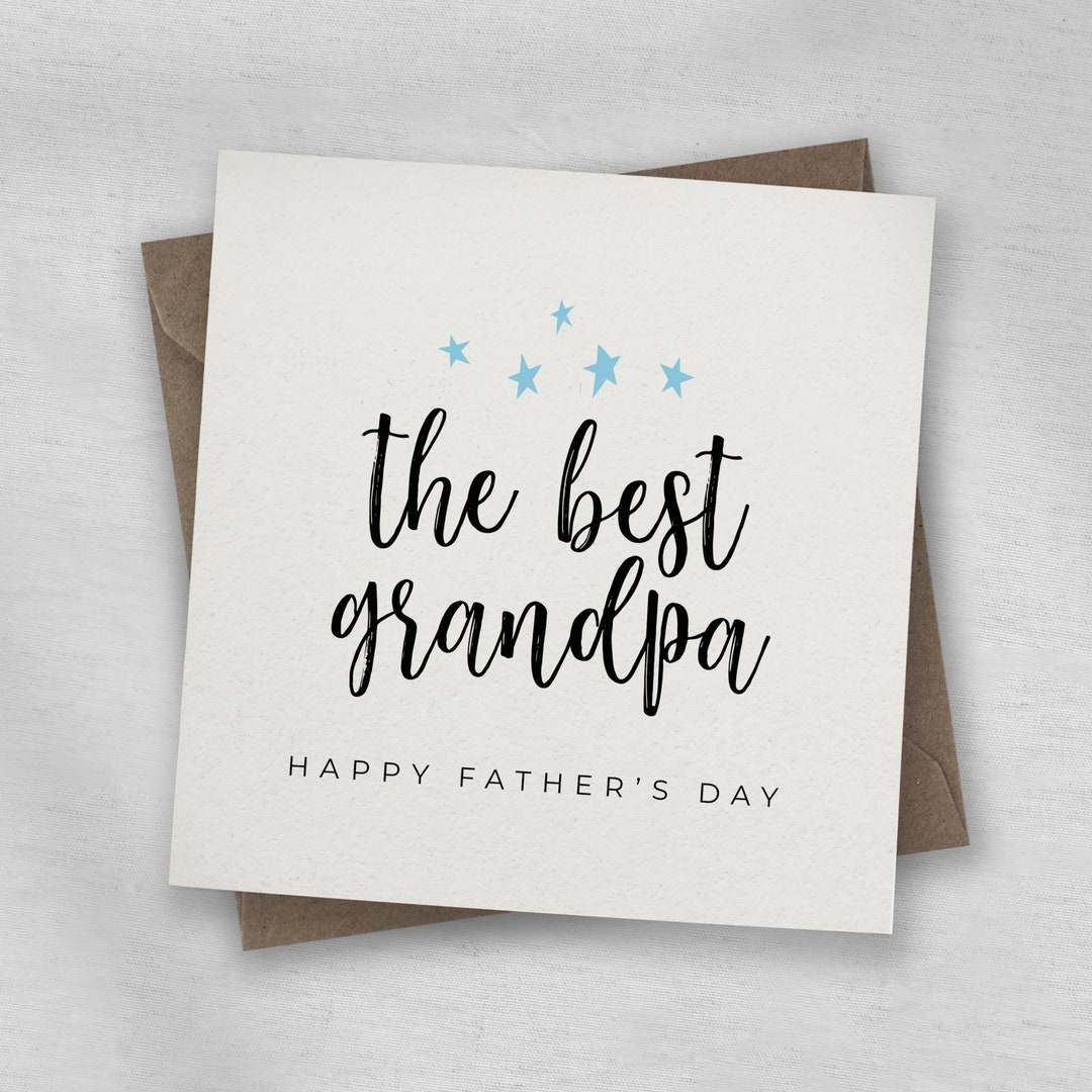 The Best Grandpa, Father's Day Card, Card for Grandad, for Grandpa on ...