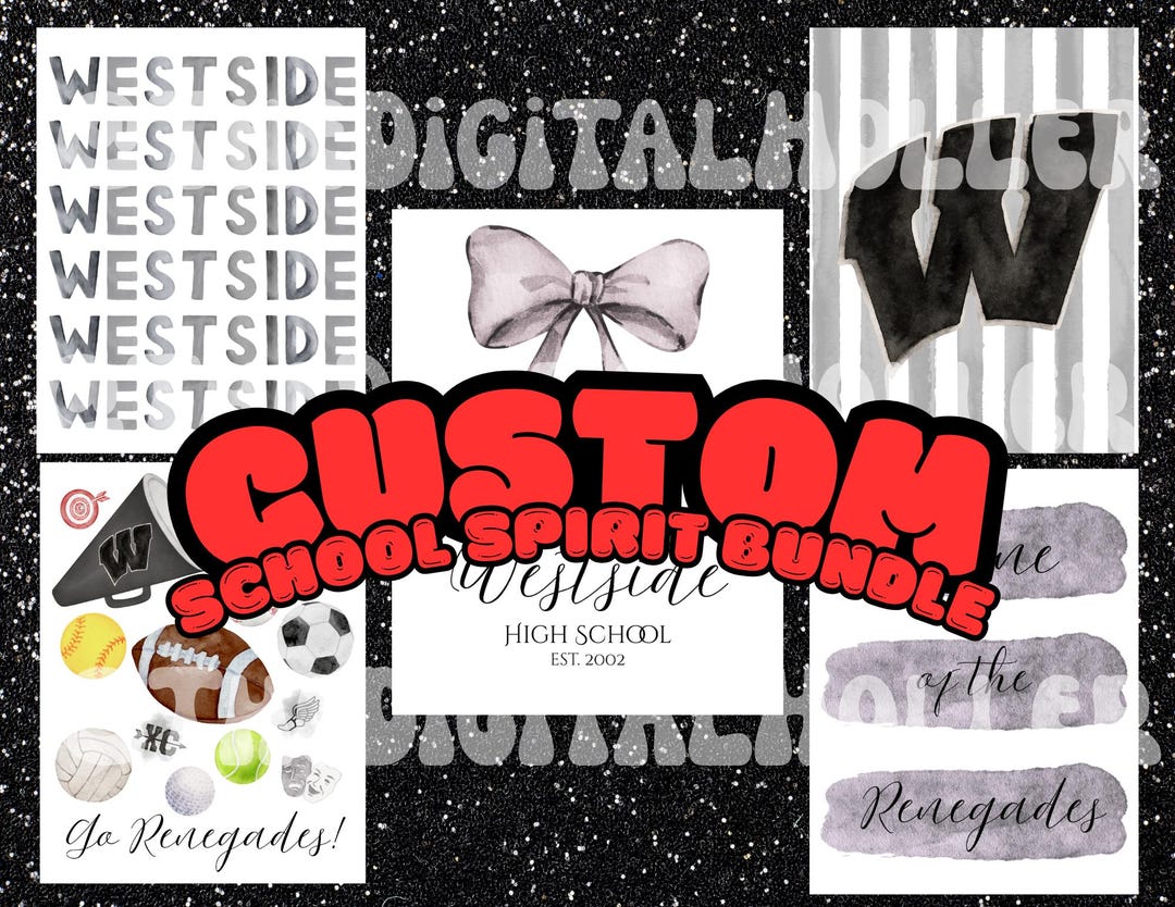 Custom School Spirit Bundle | Classroom Decor | School Spirit Wall Art ...