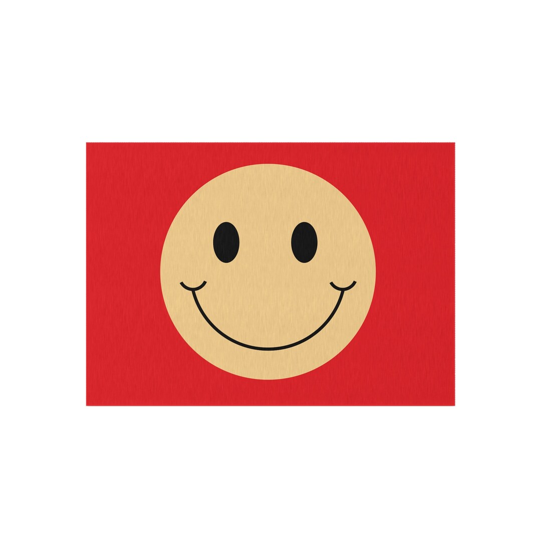 Smiley Face Outdoor Rug - Etsy