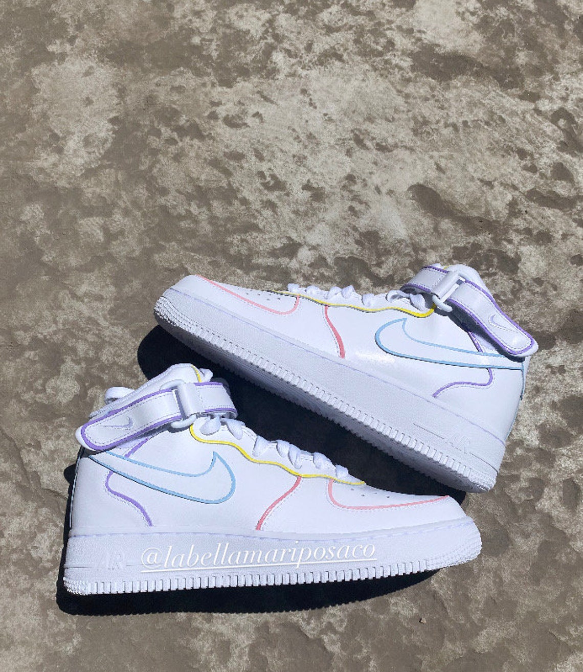 Custom Air Force 1 Sneakers, Custom AF1 Mids, Custom Nike, Women’s ...