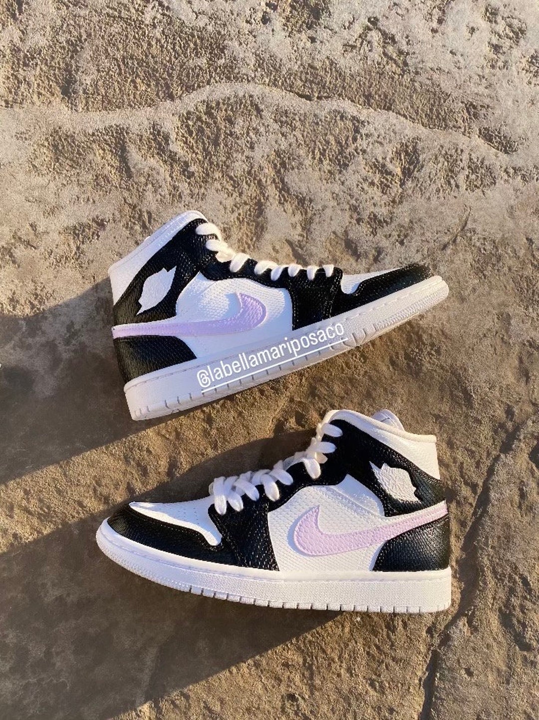 Custom Jordans Mid, AJ1 Mid Customs, Custom Air Force 1 Sneakers ...