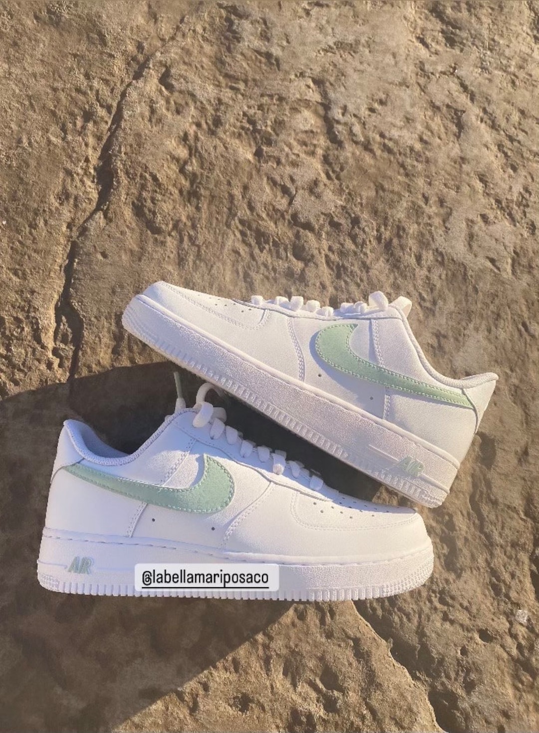 Sage Green Custom Air Force 1 Sneakers, Custom AF1 Green , Custom Nike ...