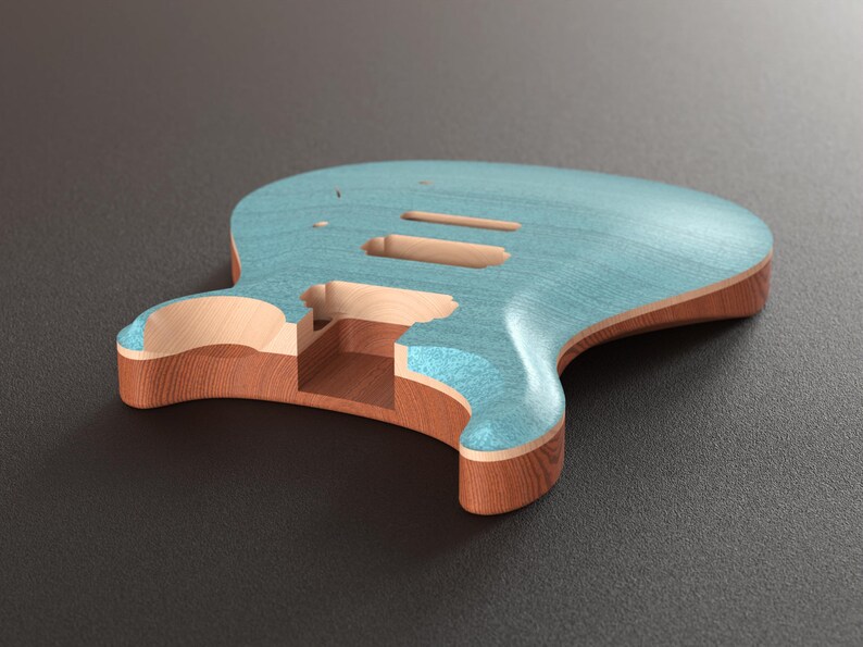 CU24 Electric Guitar | Body Neck Fretboard | 3D CAD Files for CNC | F3d ...