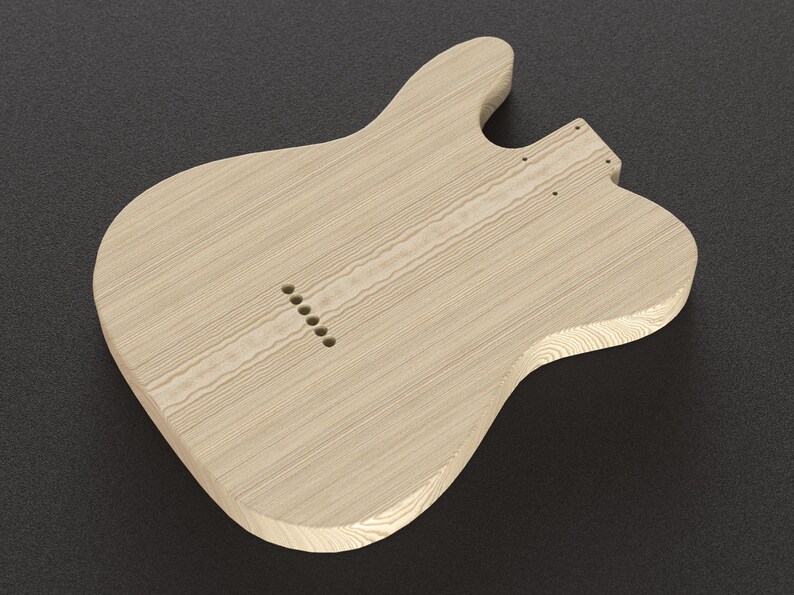 T-style Electric Guitar | Body Pickguard | 3D CAD Files for CNC | F3d ...