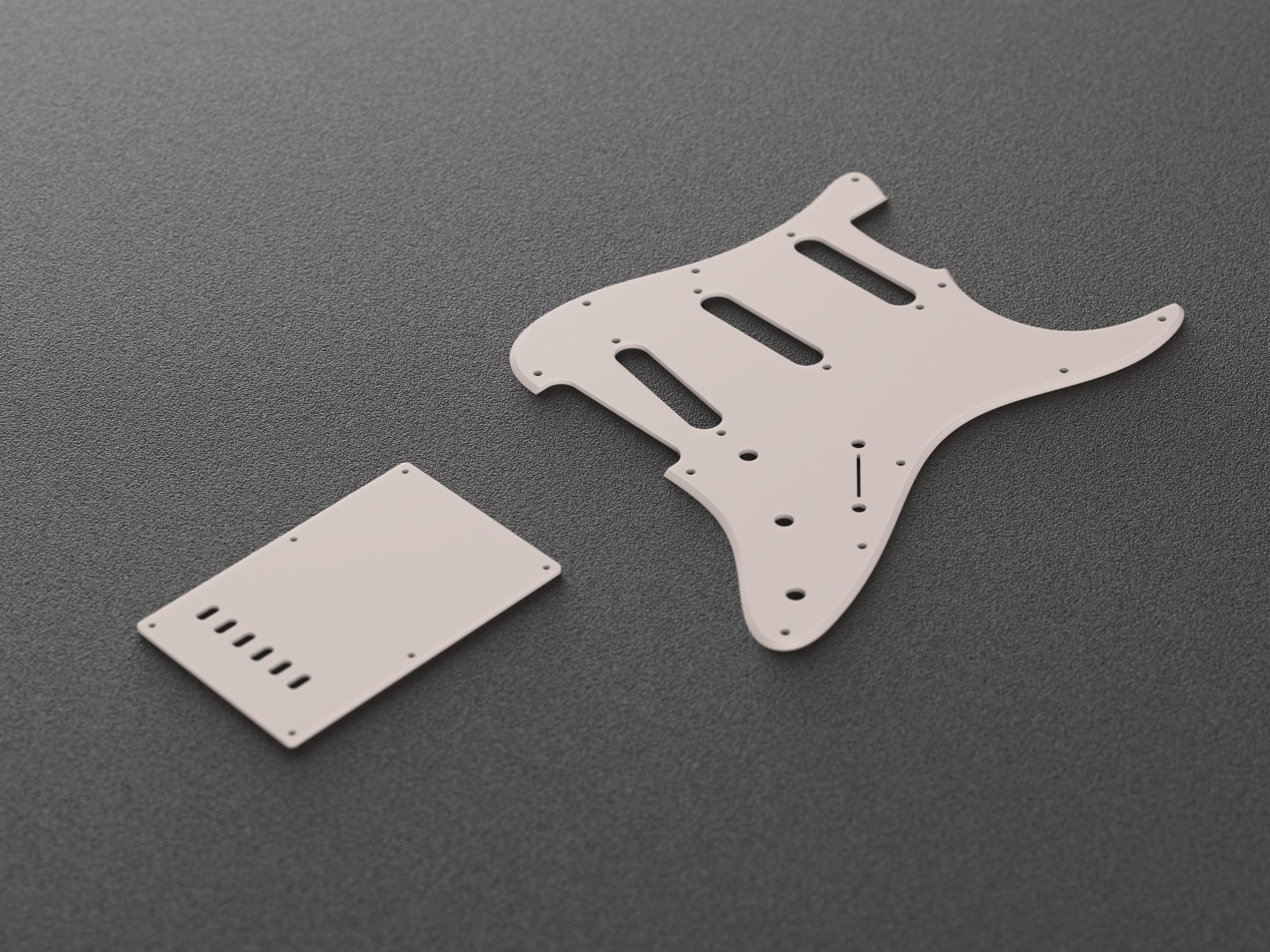 S-style Electric Guitar | Body SSS Pickguard Backplate | 3D CAD Files ...