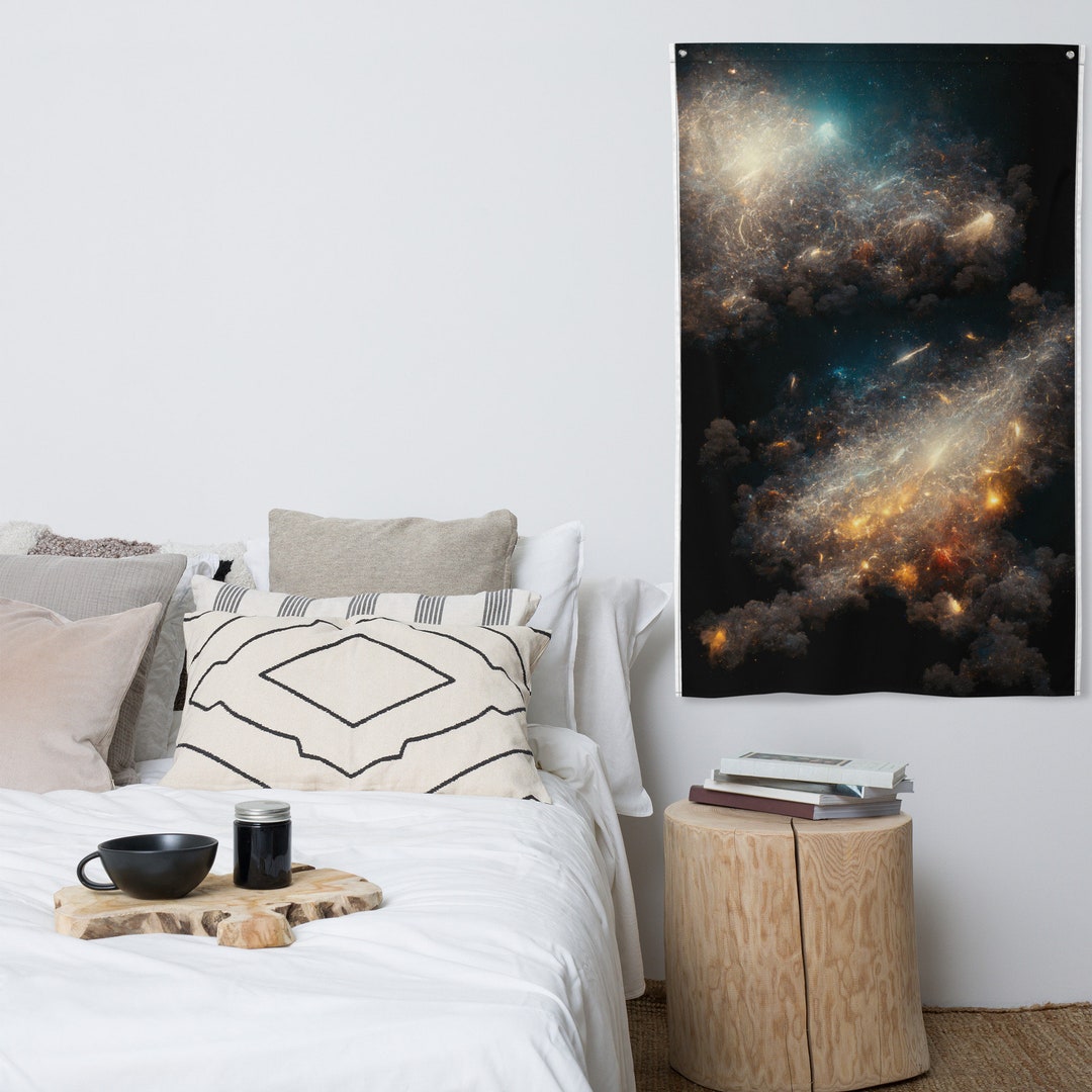 Cosmic Space Flag, Cosmic Banner, Nebula Flag Decor, Starry Banner ...