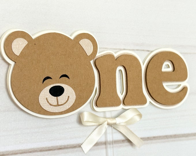 Grizzly Bear Cake Topper, Camping Theme Party Bear, Safari Party Animal ...