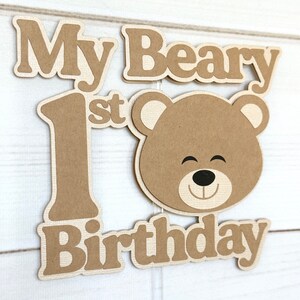 Teddy Bear Cake Topper Teddy Bear Birthday Decorations My Beary First ...