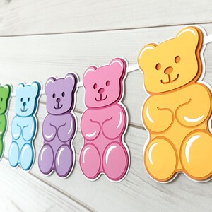 Gummy Bear Happy Birthday Banner Bear Banner Beary First Birthday Party ...