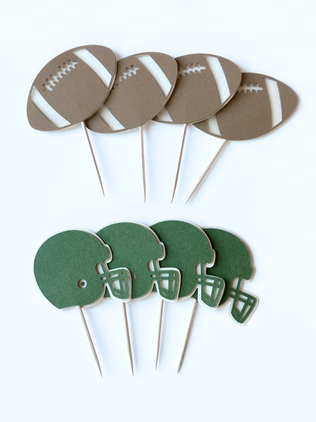 Football Cupcake Toppers Football First Birthday Cake Topper First Down ...