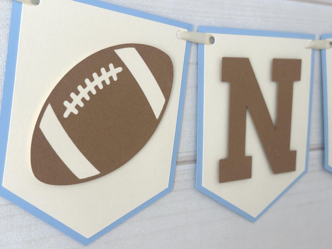 Football Birthday Banner Football First Down Birthday Banner First Year ...