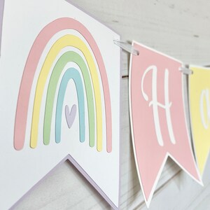 Rainbow Happy Birthday Banner, Rainbow Party Decorations, Rainbow ...