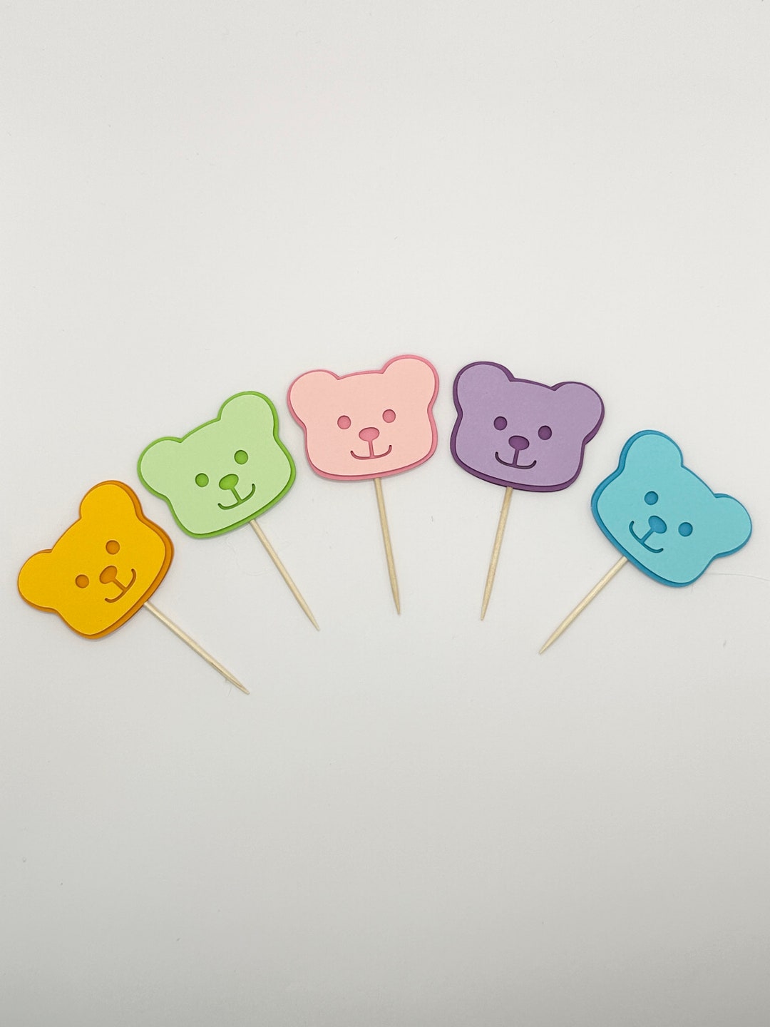 Gummy Bear Cupcake Toppers, Gummy Bear Party Decorations, Bear Party ...