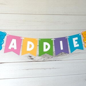 Gummy Bear Happy Birthday Banner Bear Banner Beary First Birthday Party ...