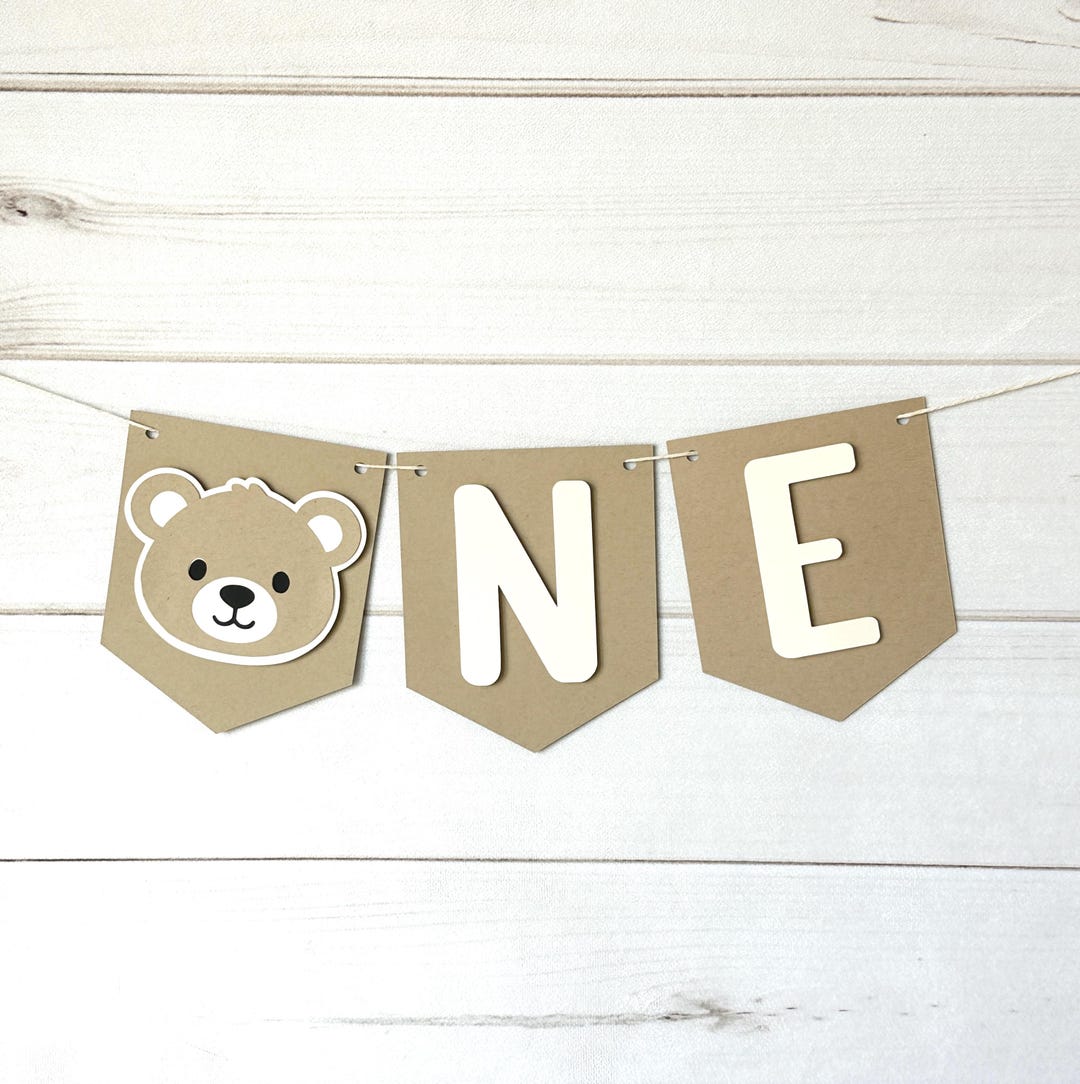 Teddy Bear Highchair Banner Beary 1st Birthday Banner Bear Party ...