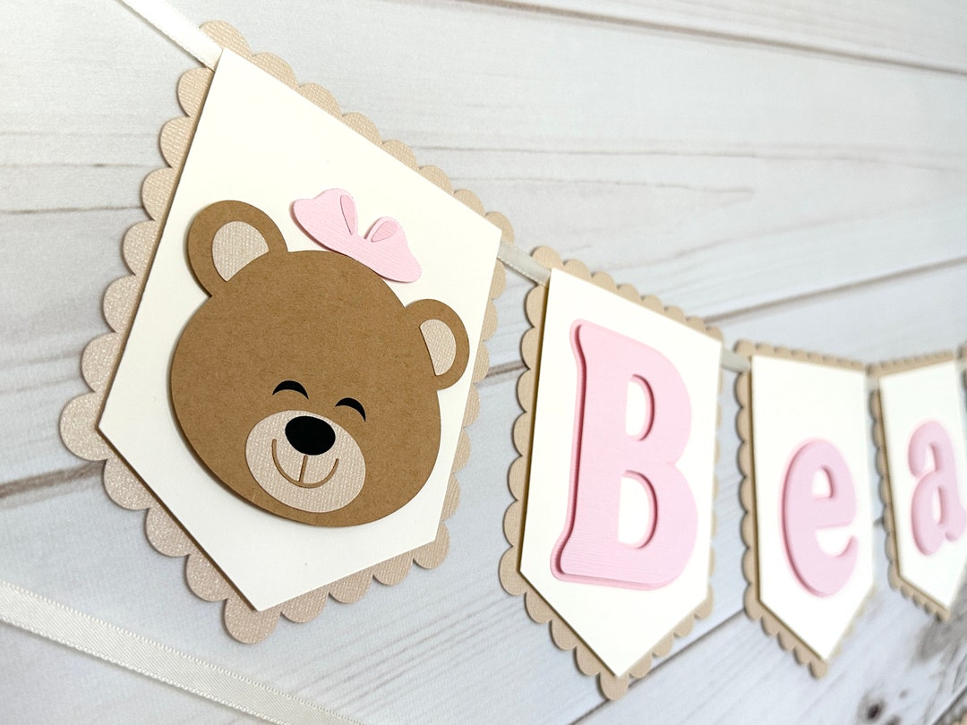 Beary First Birthday Banner Bear Decorations Bearly One Decorations ...