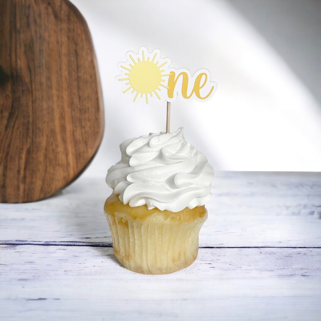 Sun Cupcake Topper Sun You Are My Sunshine Party Decor Sun Cupcake ...
