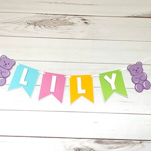 Gummy Bear Happy Birthday Banner Bear Banner Beary First Birthday Party ...
