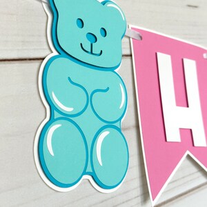 Gummy Bear Happy Birthday Banner Bear Banner Beary First Birthday Party ...