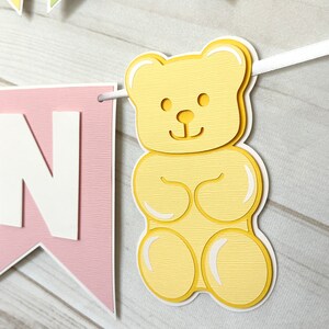 Pastel Gummy Bear Banner Gummy Bear Party Decorations Gummy Bear ...