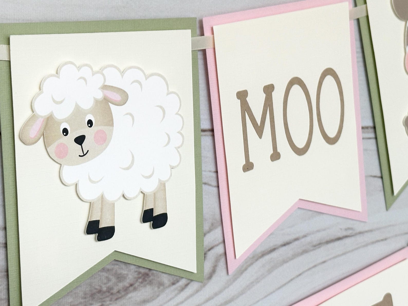 Oink Baa Moo I Am Two Birthday Banner Oink Baa Moo Second Birthday ...