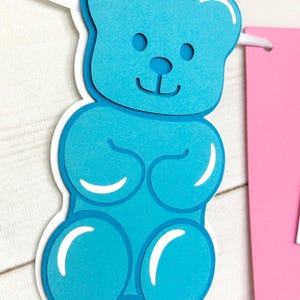Gummy Bear Happy Birthday Banner Bear Banner Beary First Birthday Party ...
