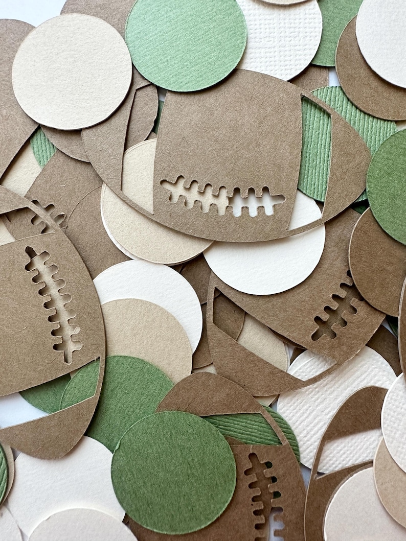 Football Confetti First Year Down Decorations Football First Birthday ...