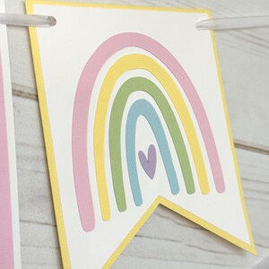 Rainbow Happy Birthday Banner, Rainbow Party Decorations, Rainbow ...