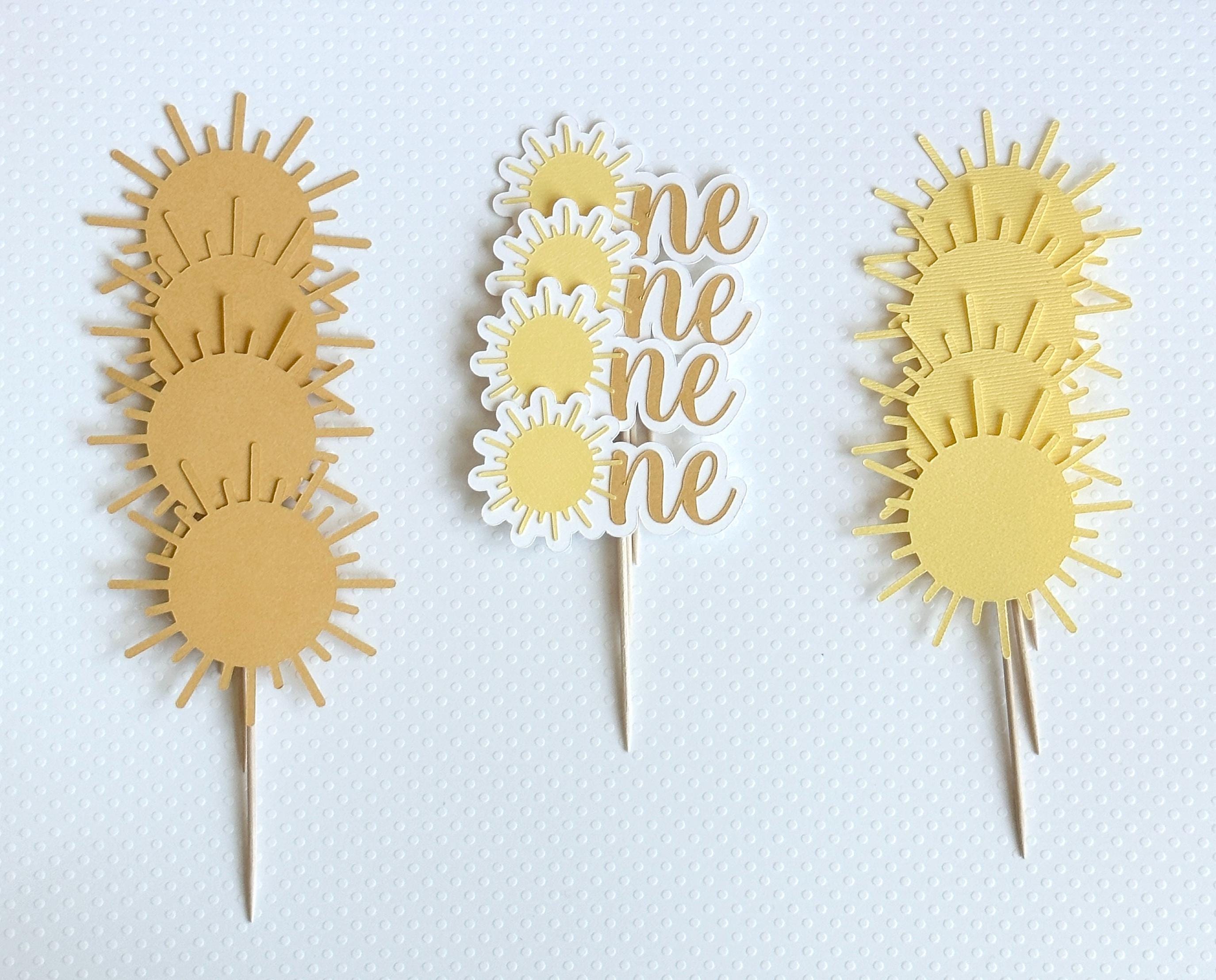 Sun Cupcake Topper Sun You Are My Sunshine Party Decor Sun Cupcake ...
