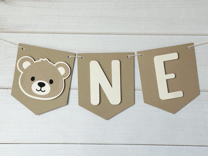 Teddy Bear Highchair Banner Beary 1st Birthday Banner Bear Party ...