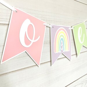 Rainbow Happy Birthday Banner, Rainbow Party Decorations, Rainbow ...