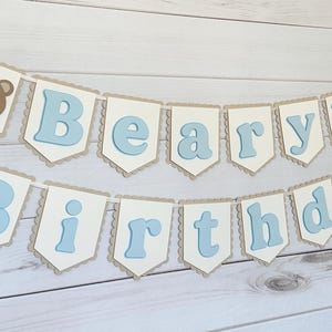 Teddy Bear Birthday Banner Teddy Bear Decorations Beary First Birthday ...
