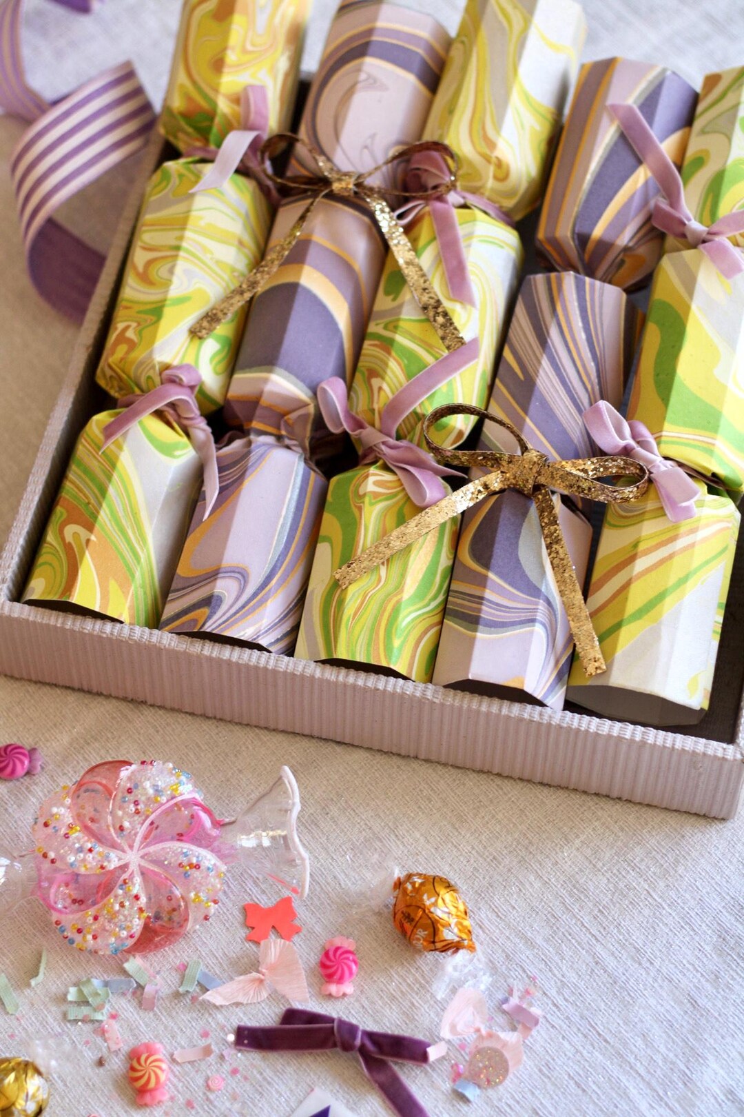 Luxury Christmas Crackers-british Crackers-marbled Crackers-handmade ...