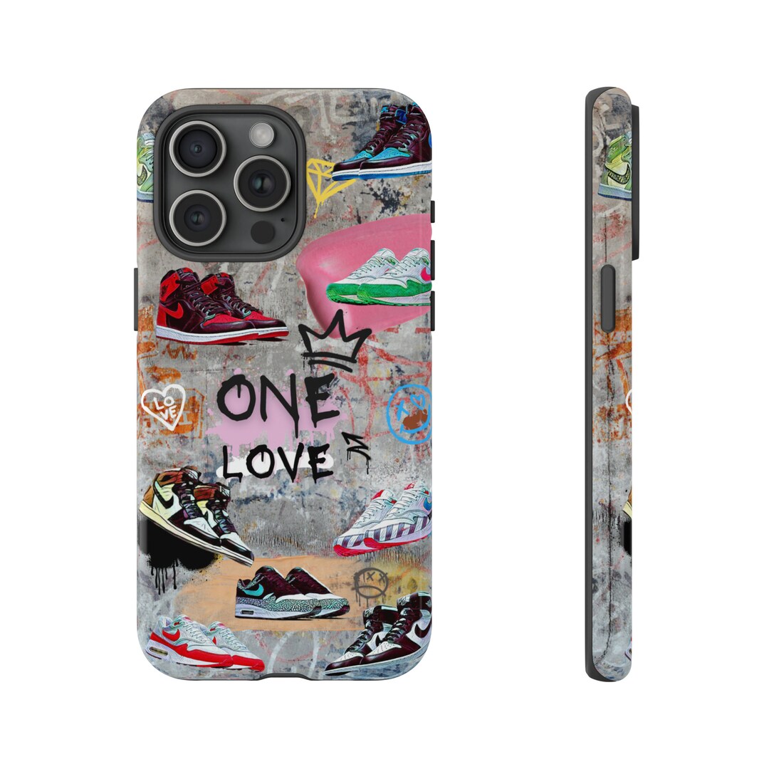One Love Sneaker Theme Phone Case, Jordan 1 Air Max 1 Case, Sneakerhead ...