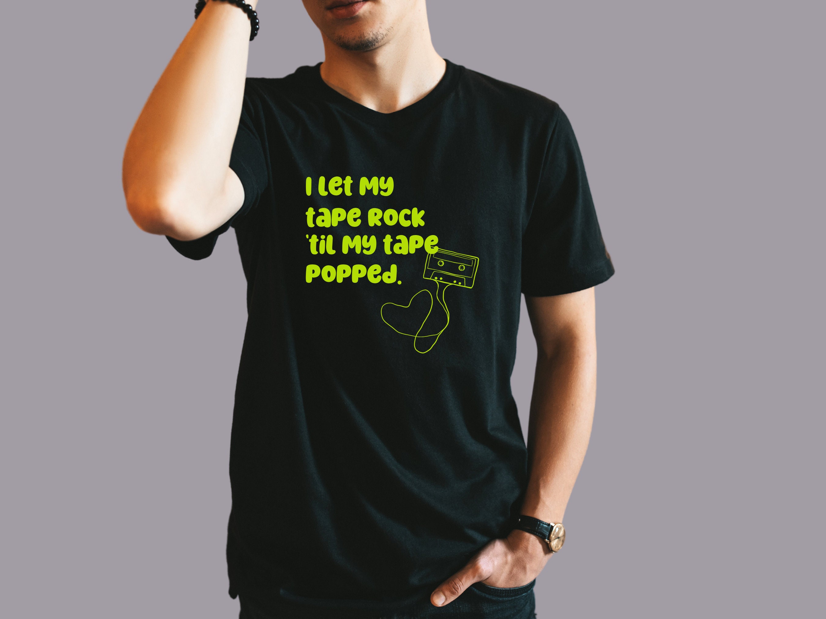 I Let My Tape Rock Til My Tape Popped T-shirt Hip-hop Lyrics - Etsy