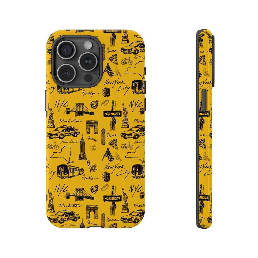 New York City Yellow Taxi Theme Tough Phone Case, NYC 5 Borough Case ...