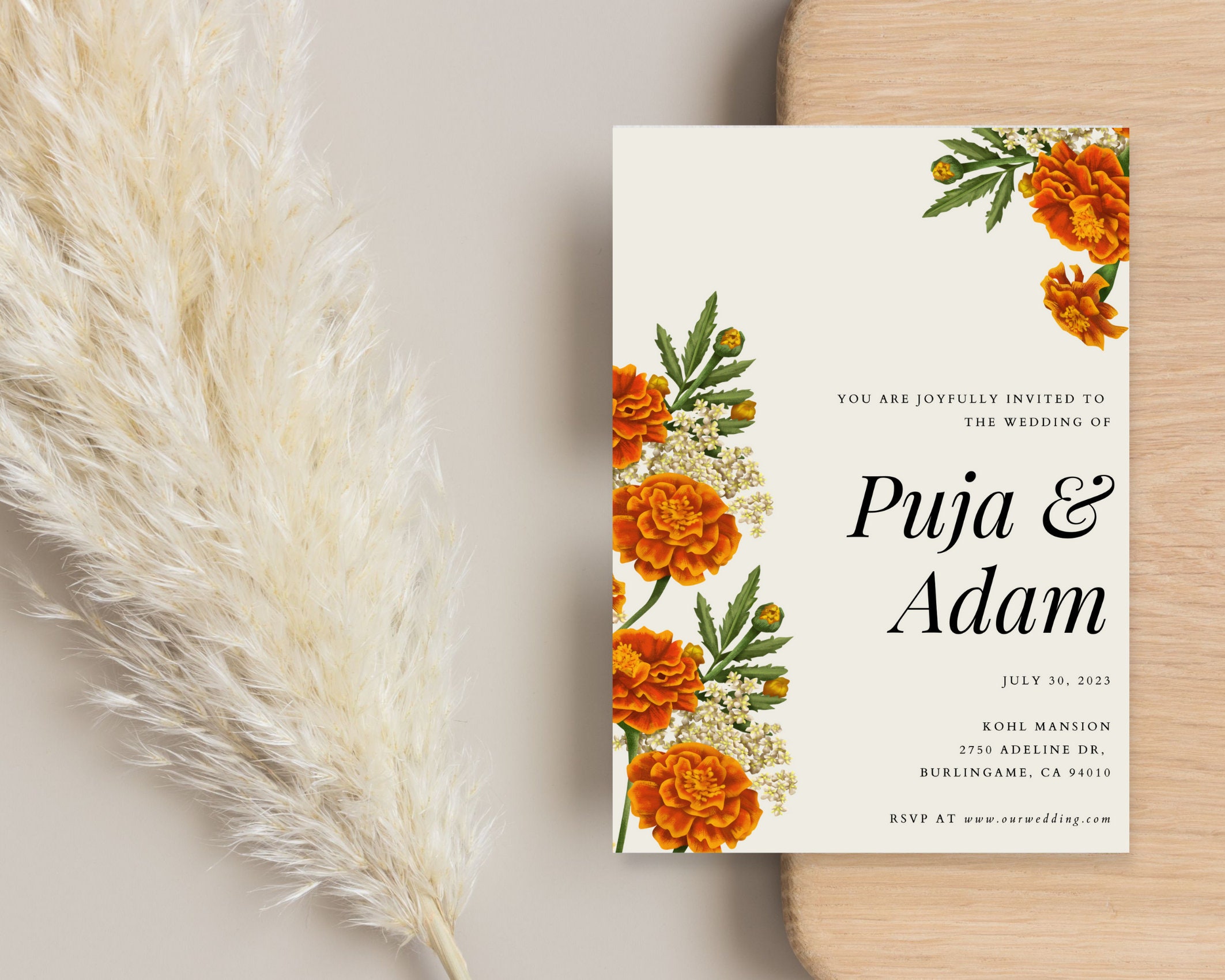 Marigold Invitation Suite - Etsy