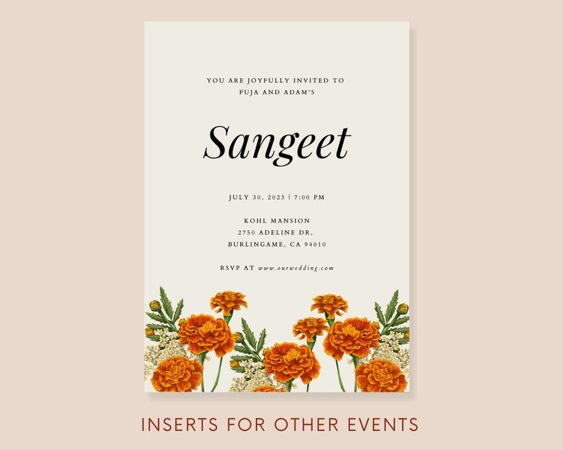 Marigold Invitation Suite - Etsy