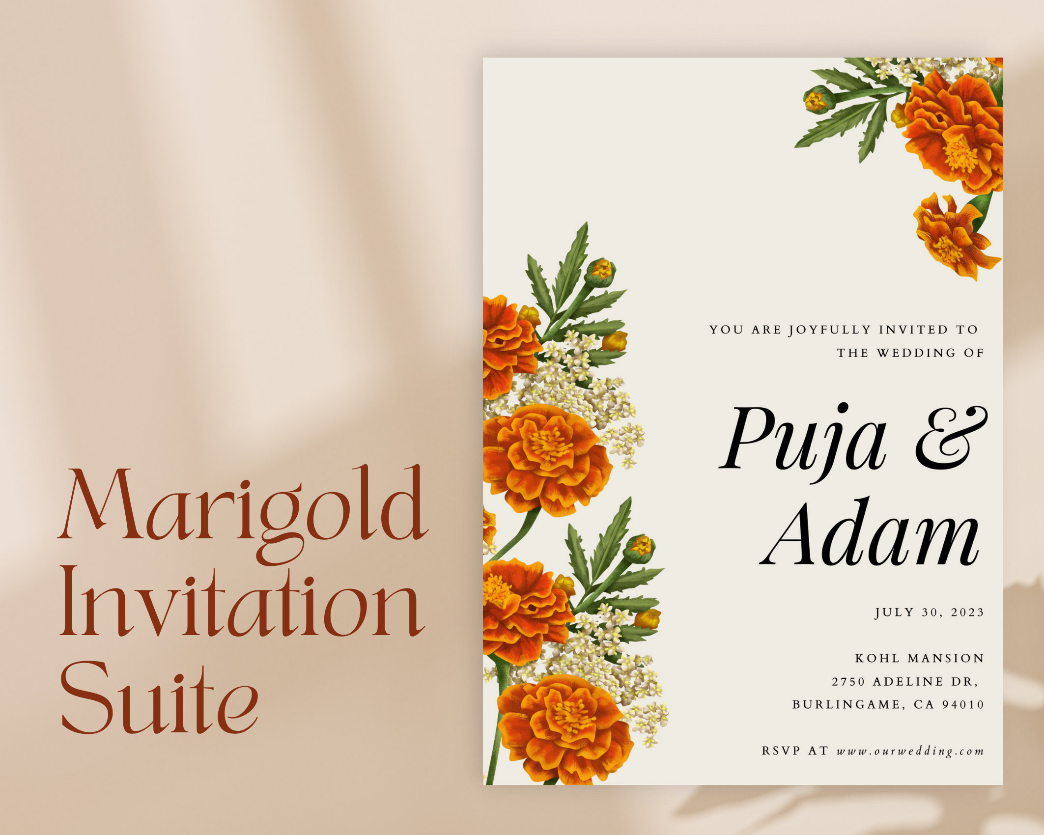 Marigold Invitation Suite - Etsy