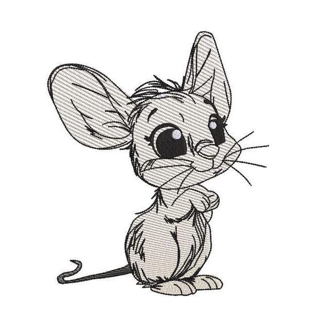 Cute Mouse Machine Embroidery Design, Baby Animal (instant Download) - Etsy