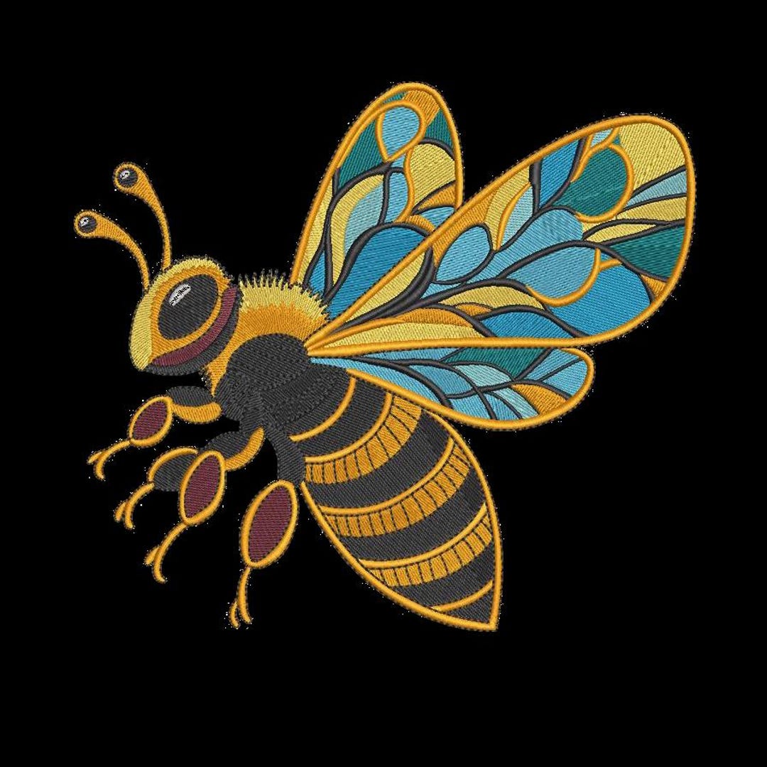 Colorful Bee Machine Embroidery Design: 3 Sizes (instant Download) - Etsy