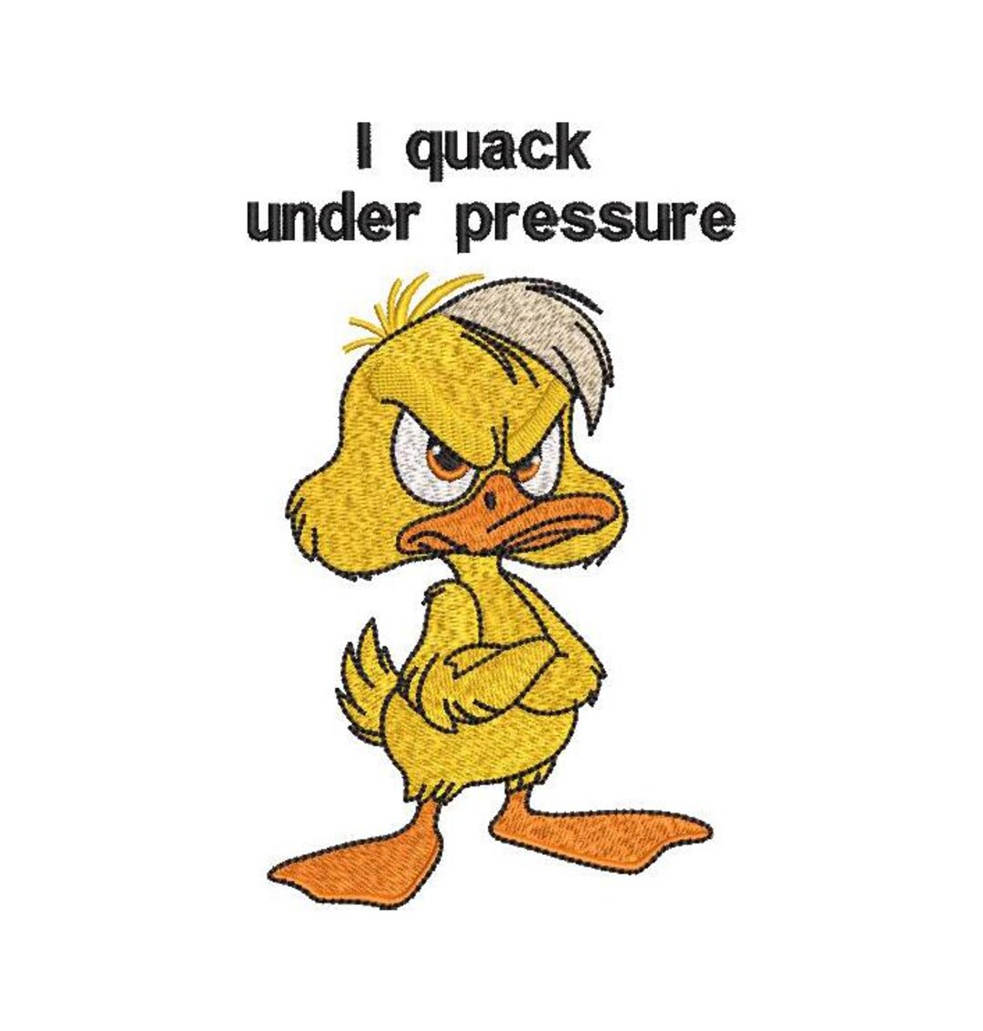 Grumpy Duck Embroidery Design: Funny Animal Machine Embroidery (5 Sizes ...