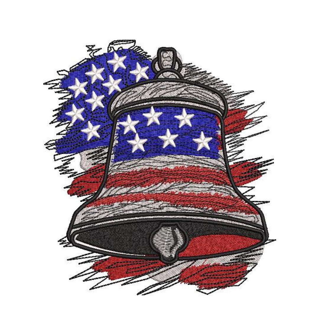 Liberty Bell Machine Embroidery Design: Patriotic 4th of July (6 Sizes ...
